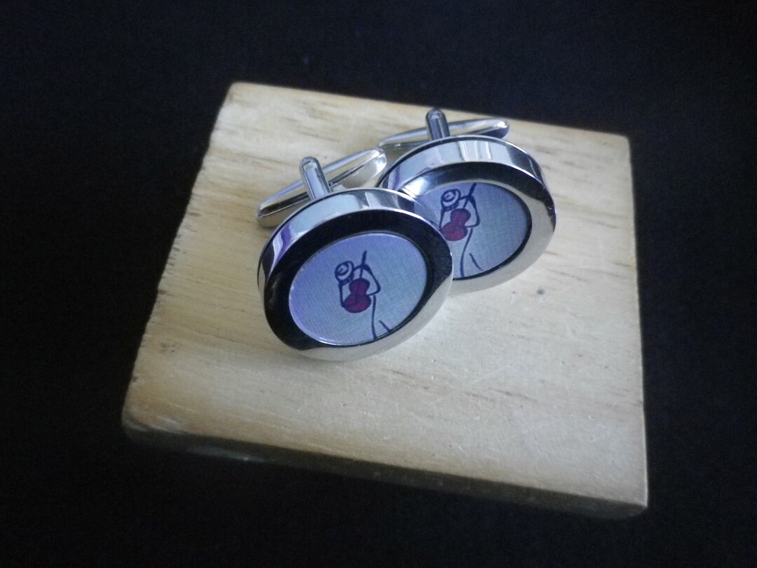 Cool Dude Cufflinks, Really Sharp Image, Great Music Lover Present ...