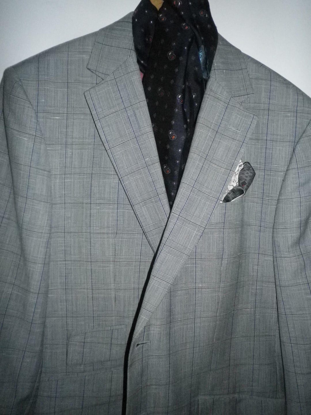 Classic Silver Grey Mens Two Button Jacket, Notch Lapel, Beautiful ...
