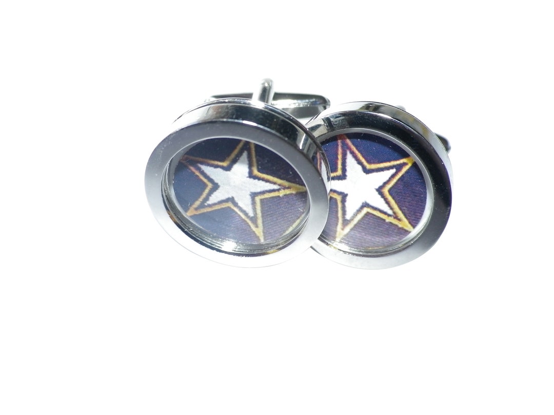 Mens Cufflinks US Army White & Gold 5 Pointed Star , Terrific Image ...