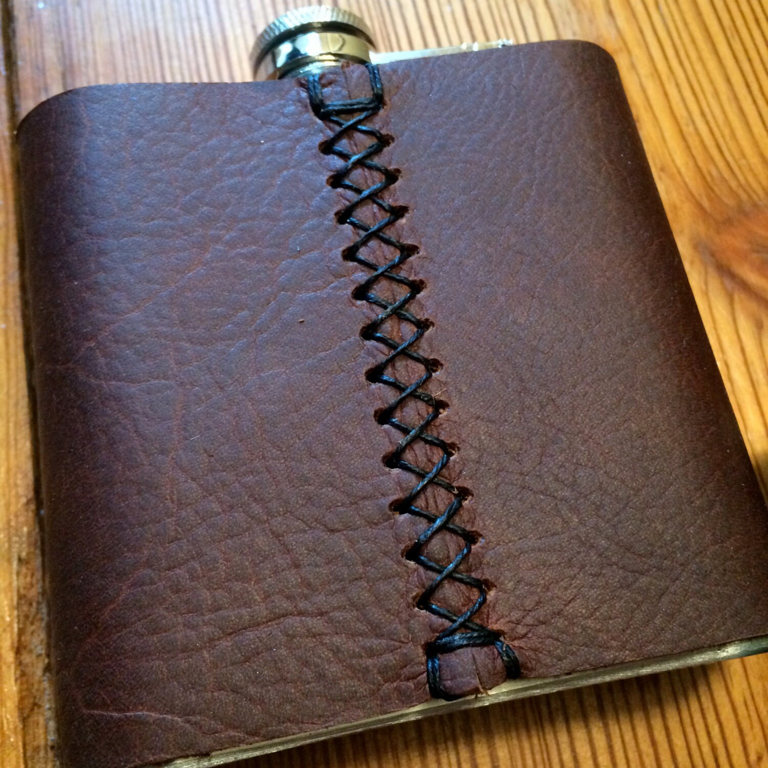 Leather Wrapped Flask Flask Holder Groomsmen Gift Flask | Etsy