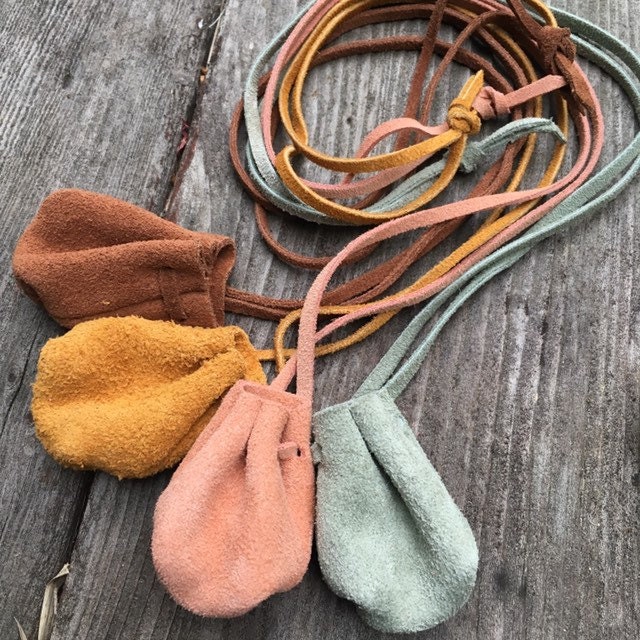 Tiny Treasure Pouch Necklace Drawstring Pouch Collect | Etsy