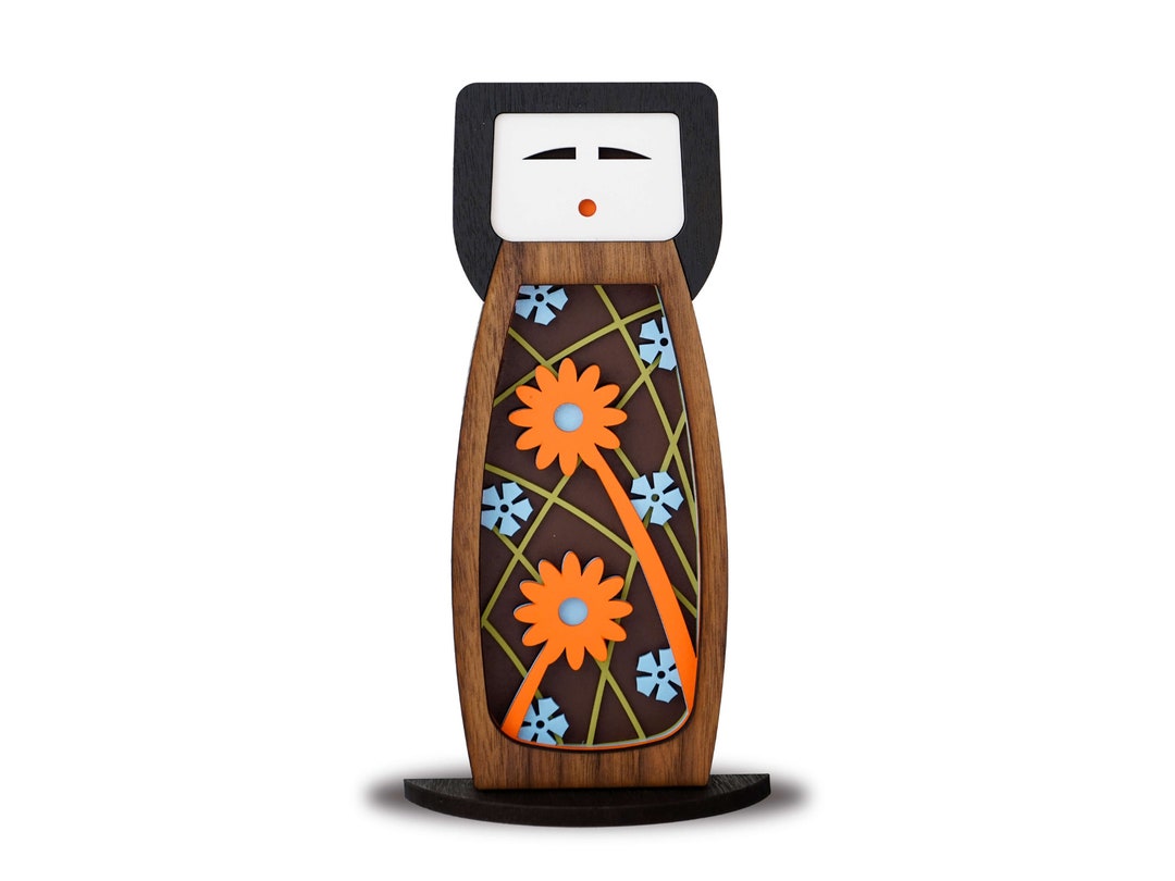 Contemporary Kokeshi Doll, Japanese Art, Modern Japanese Kokeshi ...