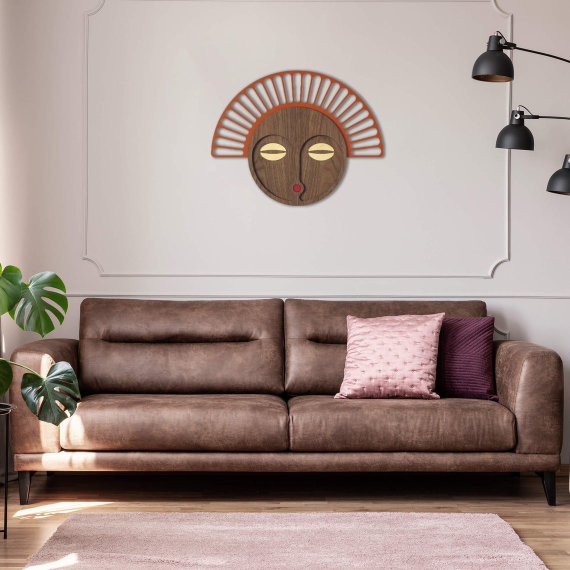 Decorative Mask Living Room Wall Decor Pop Art Wood Wall - Etsy