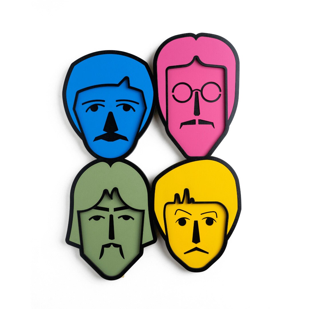 The Beatles, Pop Icon, Decorative Mask, Modern Wall Decor, Music Wall ...