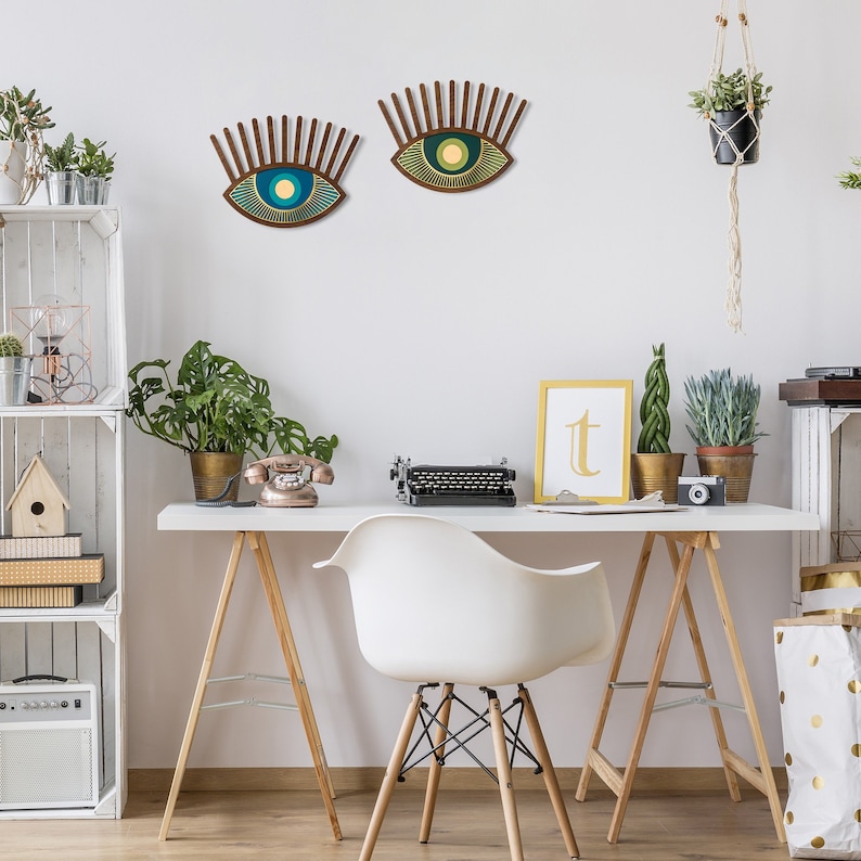 Eye Wall Hanging Green Eye Wall Decor Home Wall Decor - Etsy