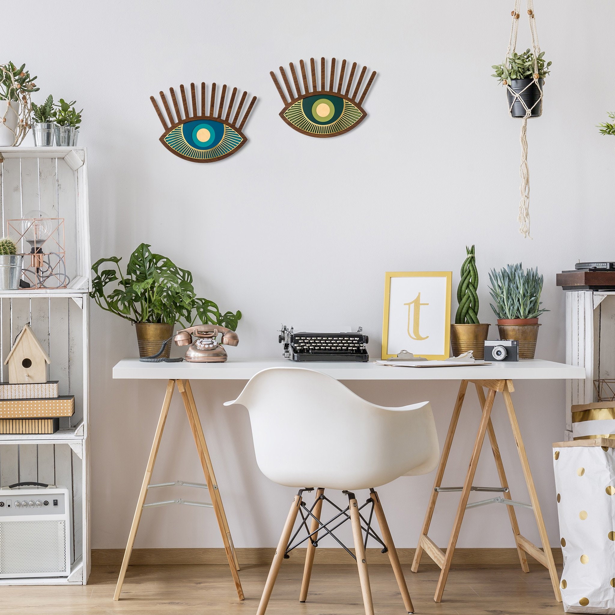 Eye Wall Hanging Green Eye Wall Decor Home Wall Decor | Etsy