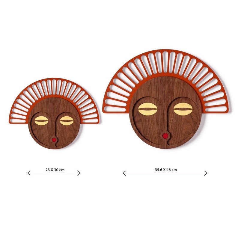 Mini Wood Mask, Living Room Wall Decor, Pop Art, Wood Wall Hanging ...