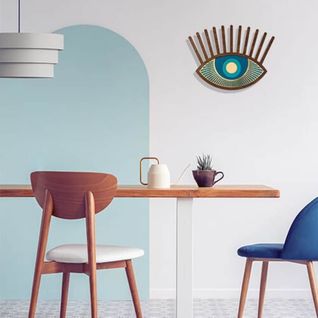 Eye Wall Hanging, Blue Eye Wall Decor, Home Wall Decor, Modern Decor ...