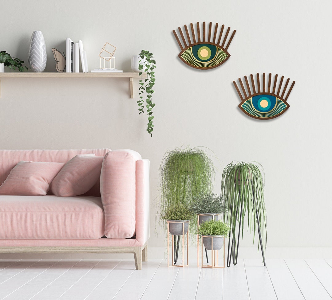 Eye Wall Hanging Blue Eye Wall Decor Home Wall Decor Modern - Etsy