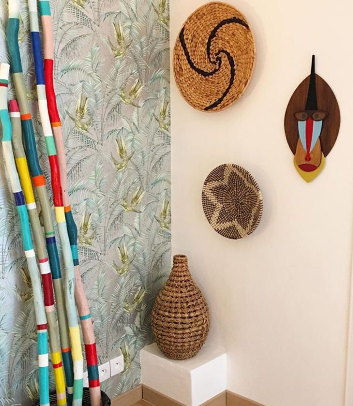 Wooden Mandrill Head Mandrill Wall Art Mandrill Decor - Etsy