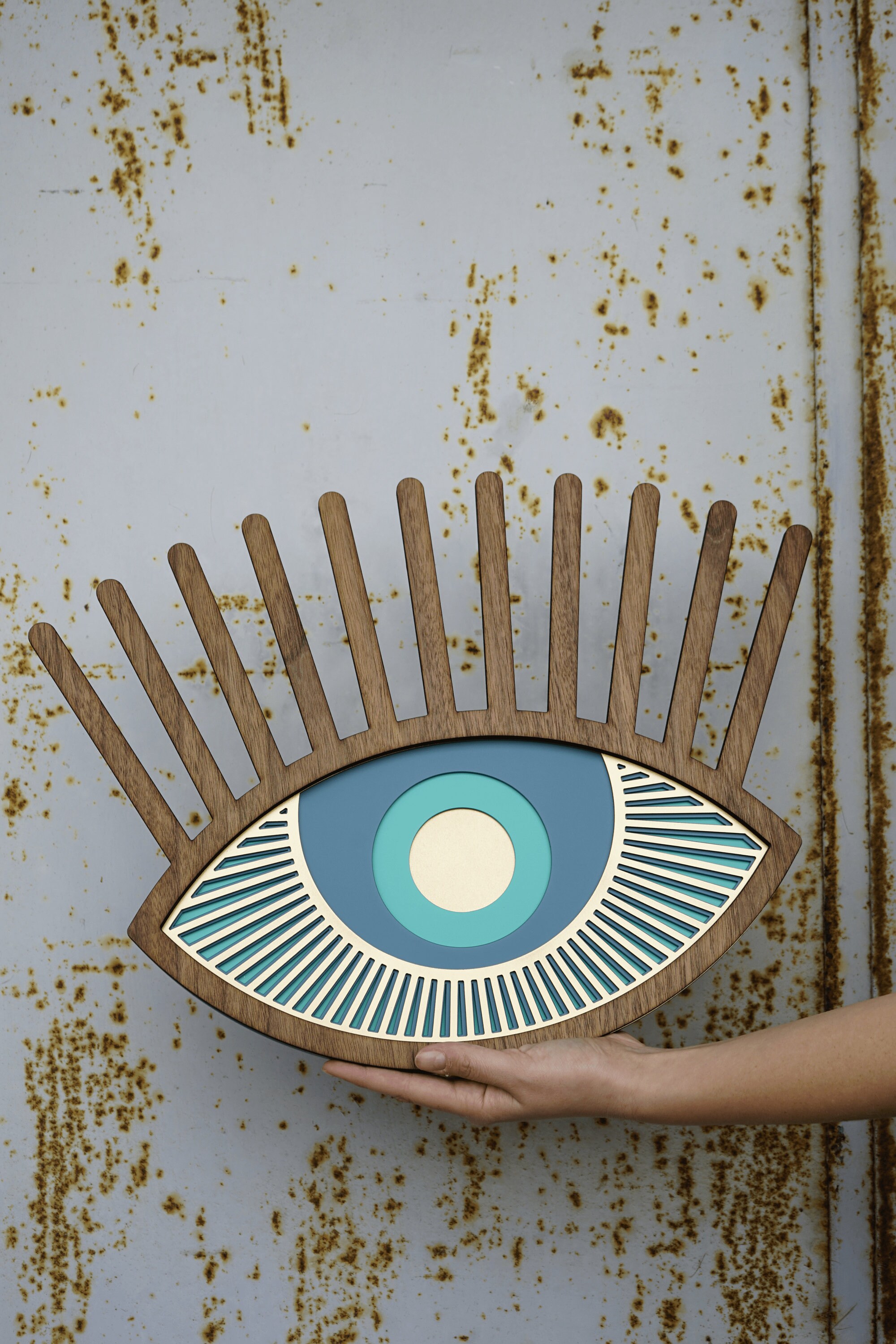 Eye Wall Hanging, Blue Eye Wall Decor, Home Wall Decor, Modern Decor ...