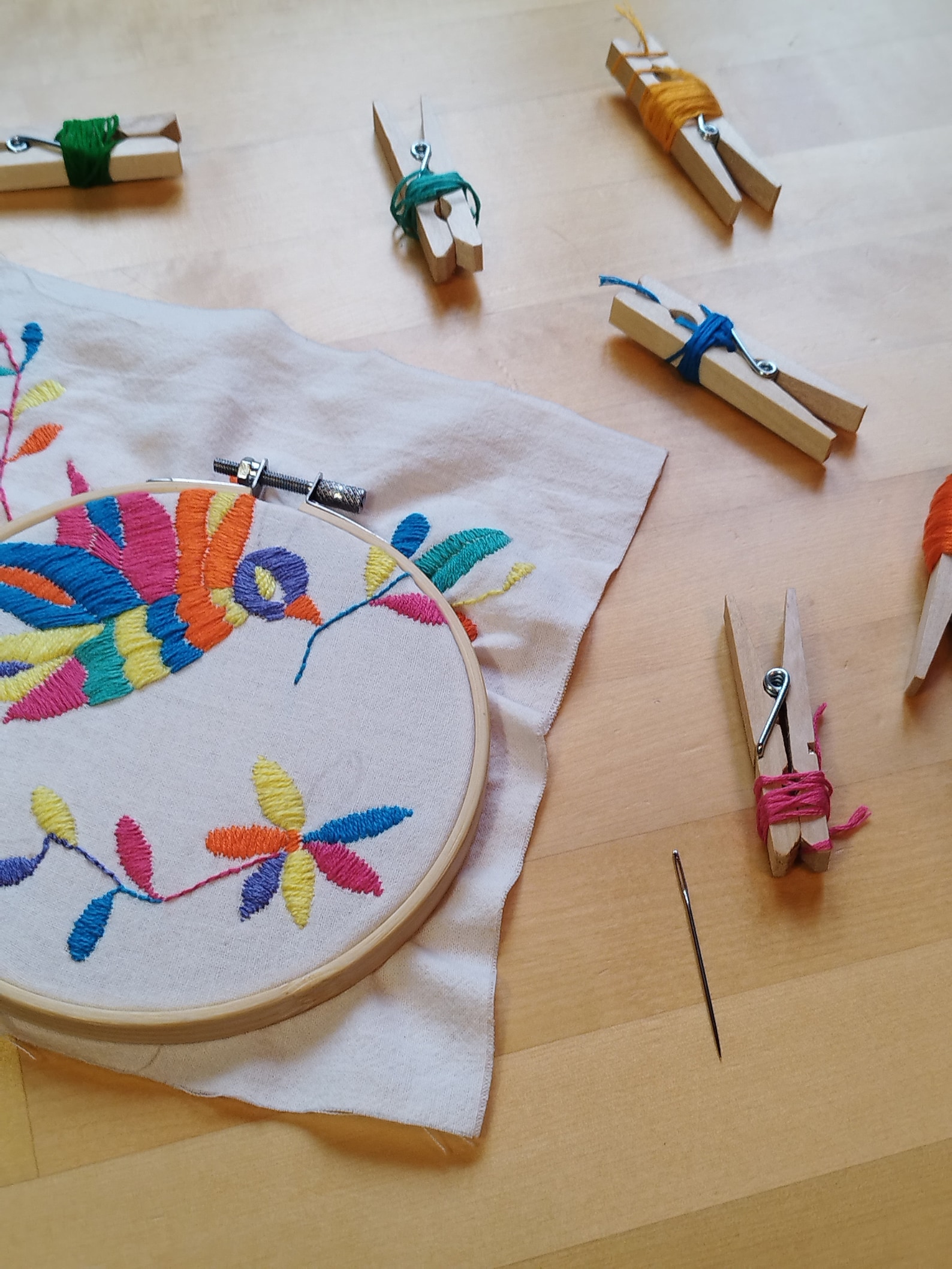 Otomi Embroidery Kit for Beginners, Mexican Embroidery Kit, Mexican Art ...
