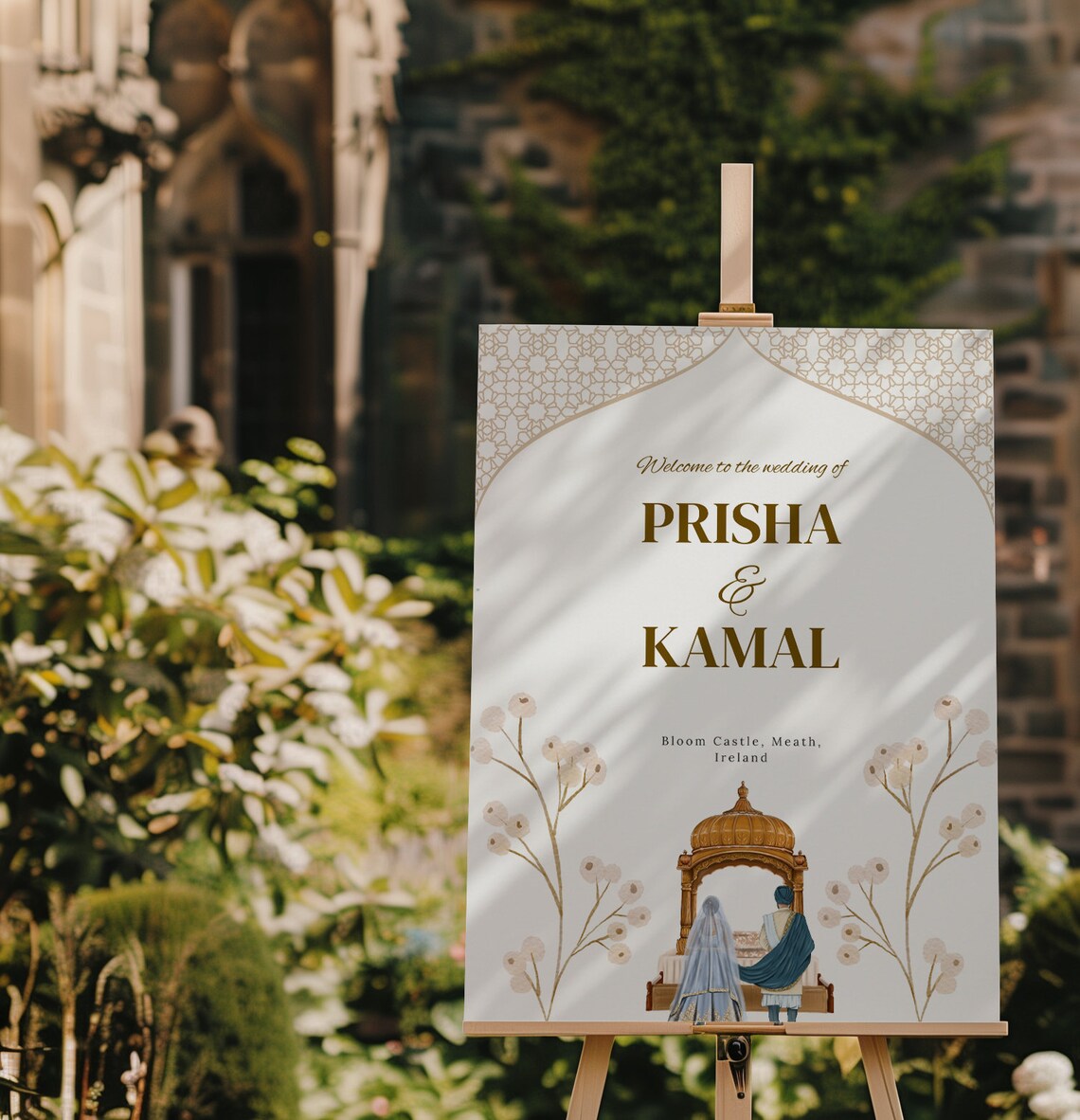 Indian Wedding Welcome Sign, Indian Wedding Welcome Sign Template ...