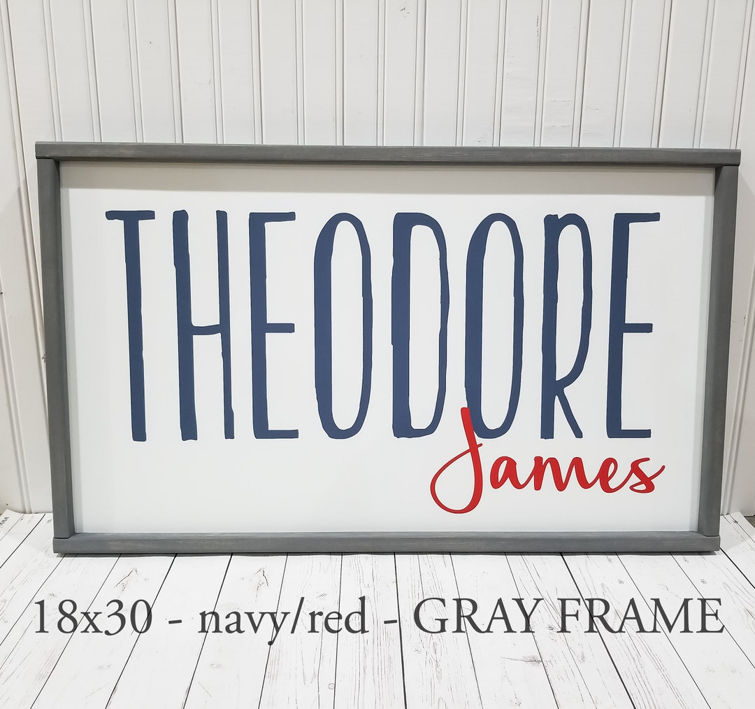 Child Name Sign Kid Bedroom Decor First and Middle Name - Etsy