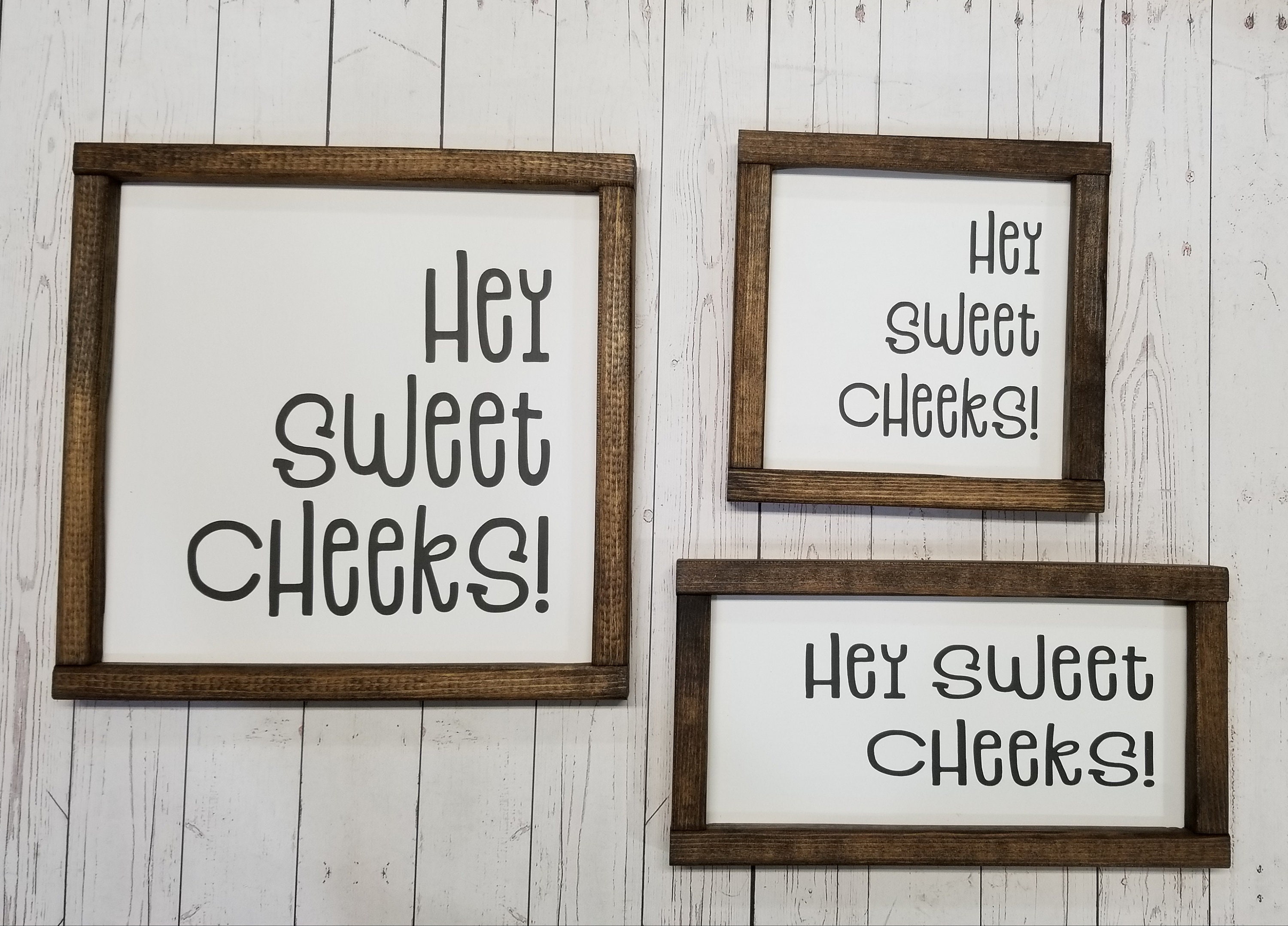 Hey Sweet Cheeks Sign NEW SIZES Farmhouse Style Kid or - Etsy