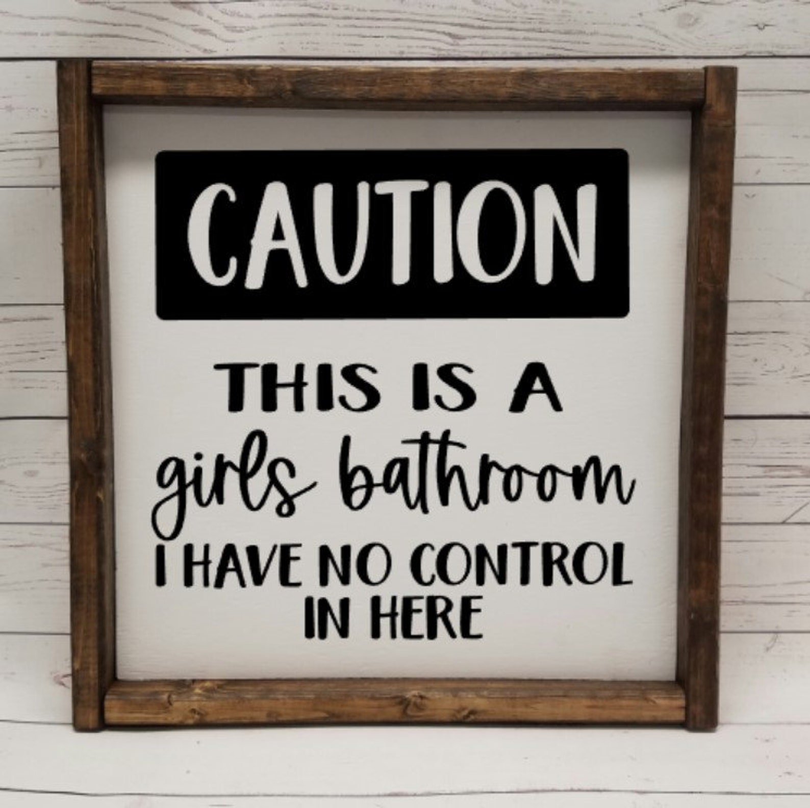 CAUTION This is a Kids Boys Girls Bathroom Sign Many Sizes - Etsy