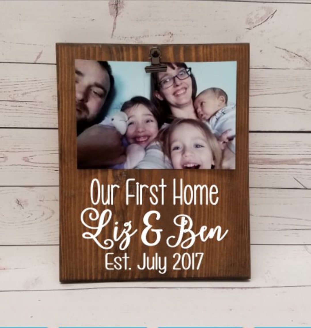 Our First Home Picture Frame, Photo With Clip Gift Realtor Real Estate ...