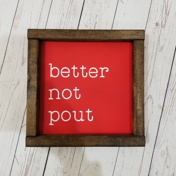 Better Not Pout Sign - Etsy