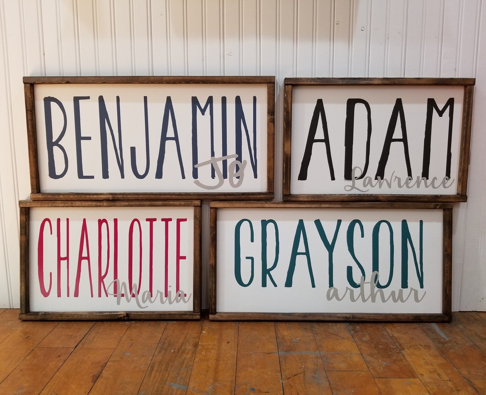 Child Name Sign Kid Bedroom Decor First and Middle Name - Etsy