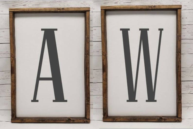 Large Letter Signs Choose Your Font Farmhouse Style Sign | Etsy
