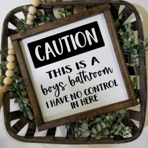 Boys Bathroom Sign - Etsy