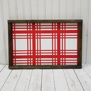 FULL PLAID Layering Farmhouse Sign, Buffalo Check Sign, Picture Shelf ...