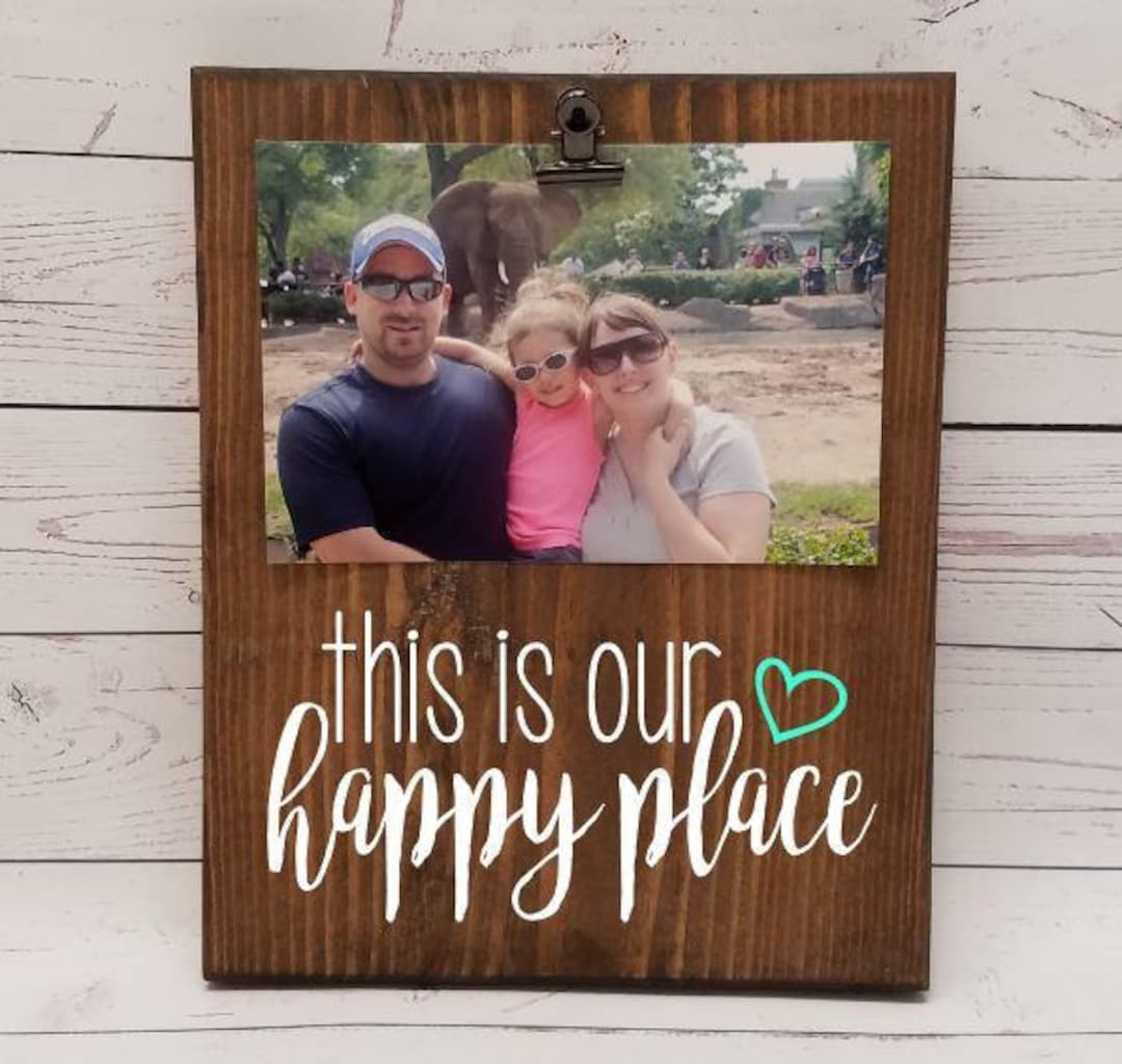 This is Our Happy Place Family Picture Frame Gift Gift for Boyfriend ...