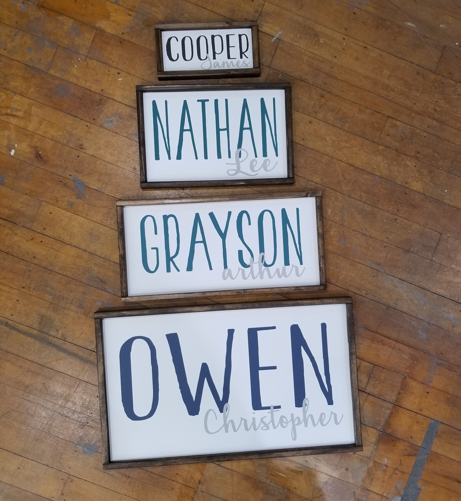 Child Name Sign 3D Name Kid Bedroom Decor First and Middle | Etsy