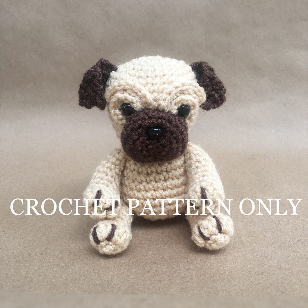 Pug Puppy Crochet Pattern - Etsy