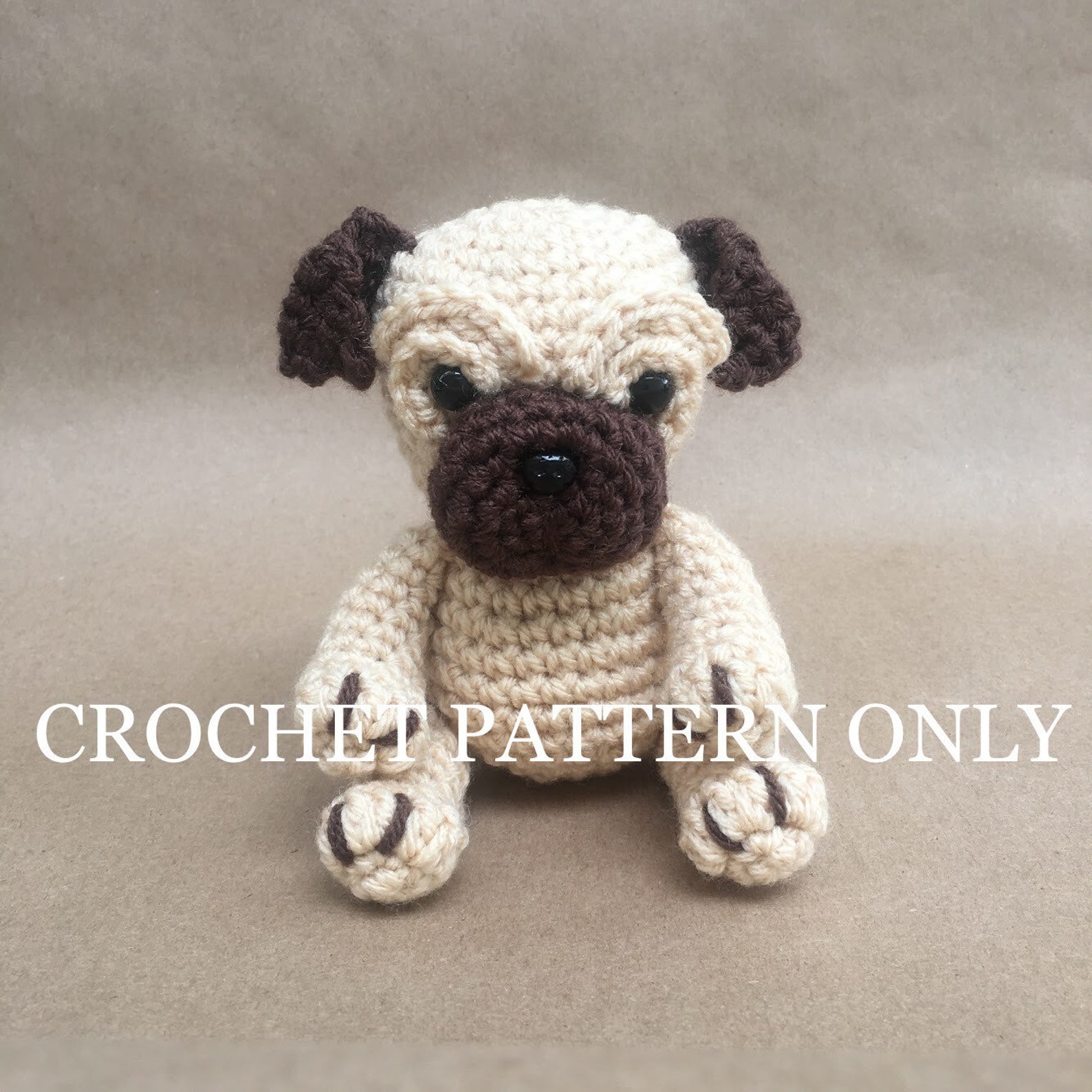 Pug Puppy Crochet Pattern | Etsy