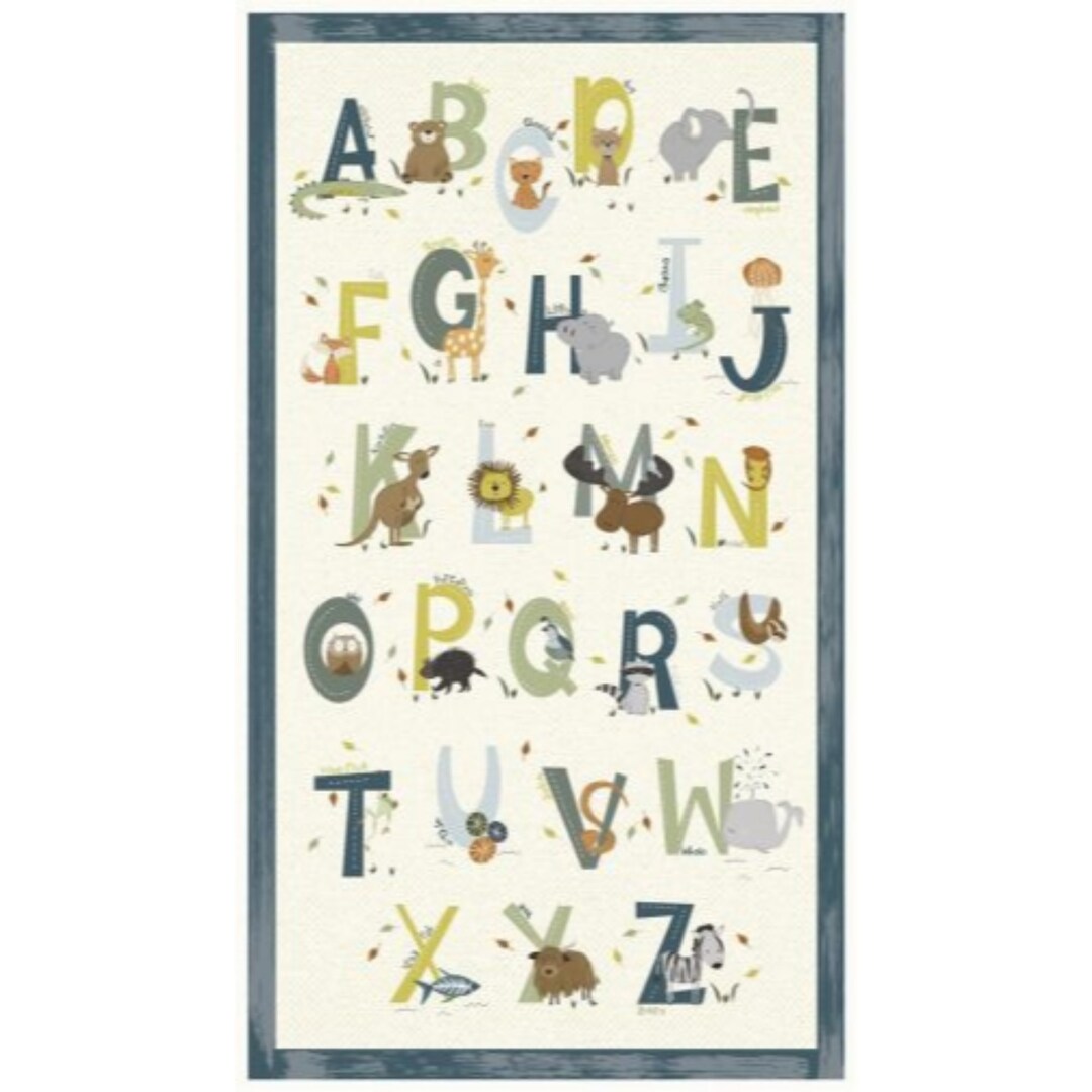 Patchwork Animal Alphabet Fabric Panel - Etsy