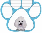 Poodle Notepad With Unique Die Cut Paw Shaped Sticky Notes 50 - Etsy