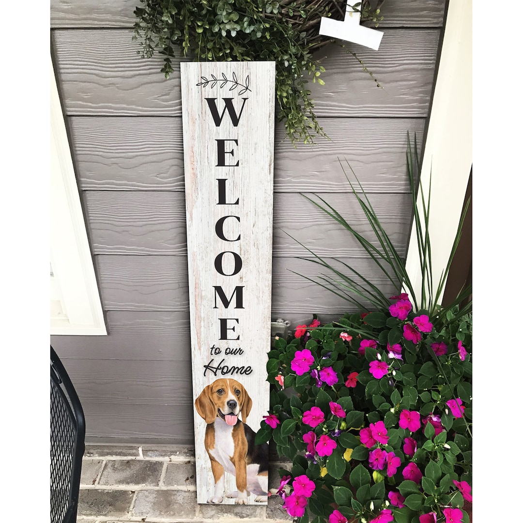 Beagle Welcome Porch Sign 48 X 9.6 - Etsy