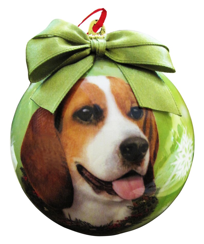 Beagle Christmas Ornament Shatter Proof Ball Easy to - Etsy