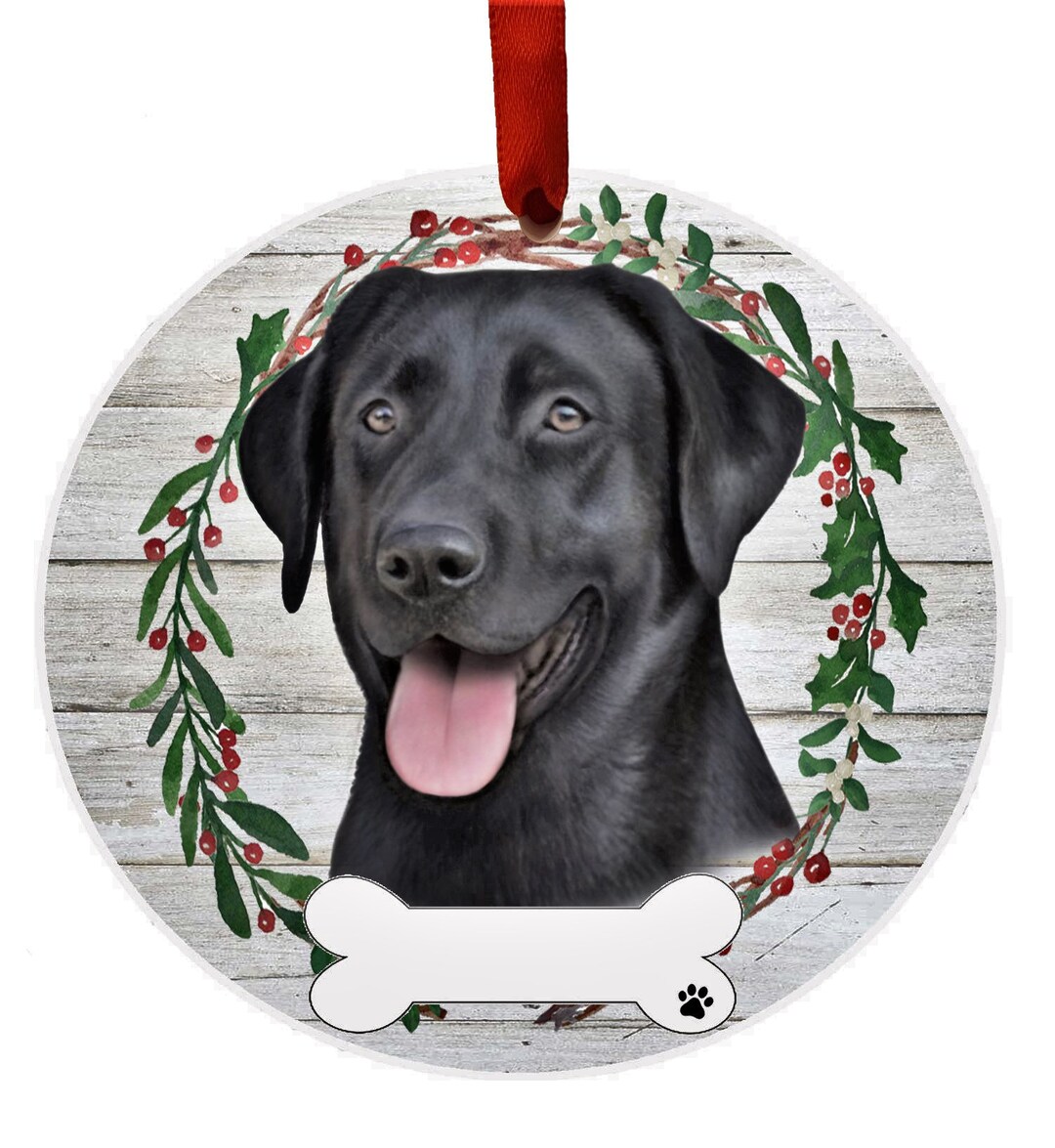 Black Lab Ornament E&S Pets DIY Black Lab Gifts Red - Etsy