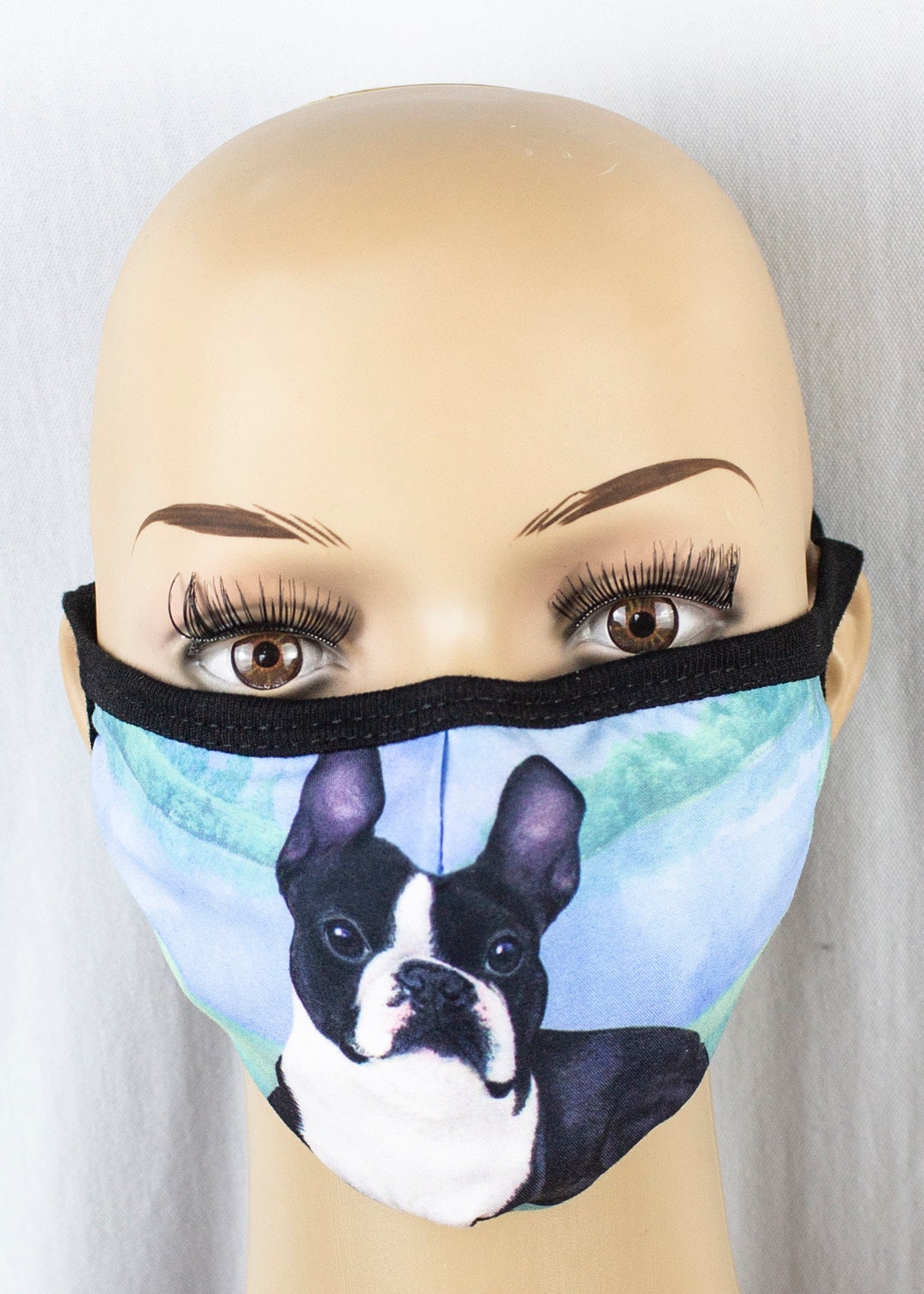 Boston Terrier Face Masks Machine Washable Adjustable With - Etsy