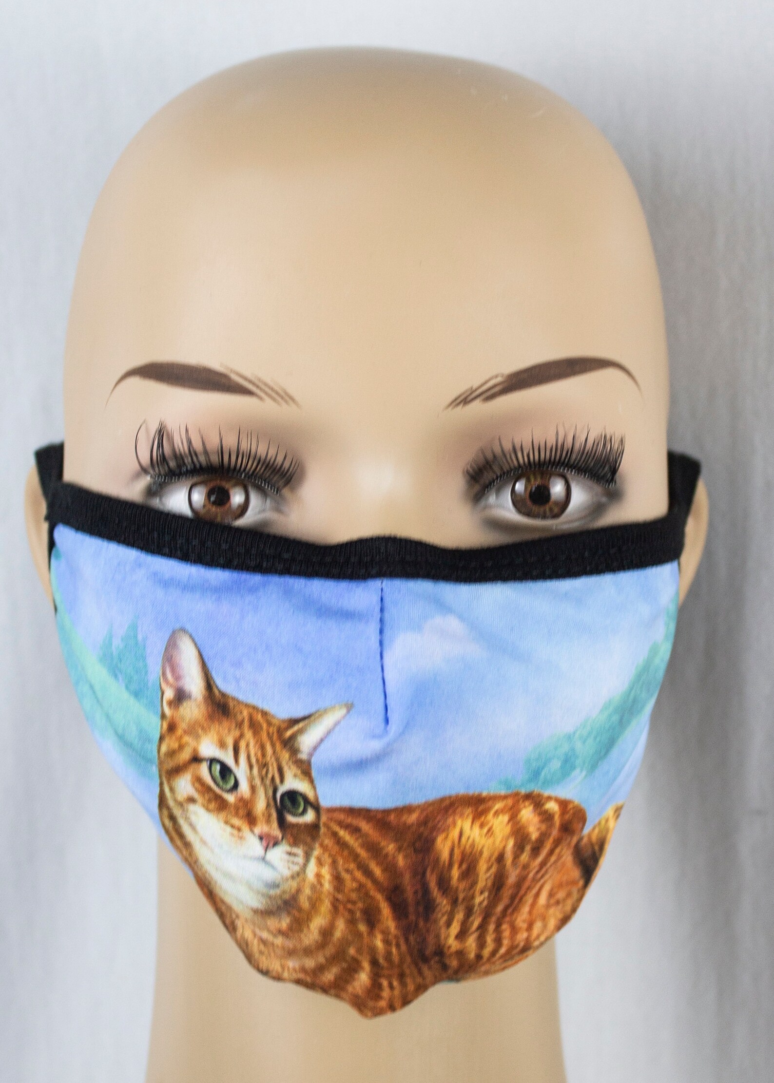Orange Tabby Cat Face Masks Machine Washable Adjustable - Etsy