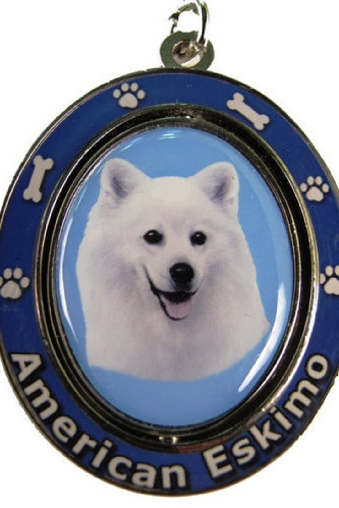 American Eskimo Double Sided American Eskimo Spinning Keychain - Etsy