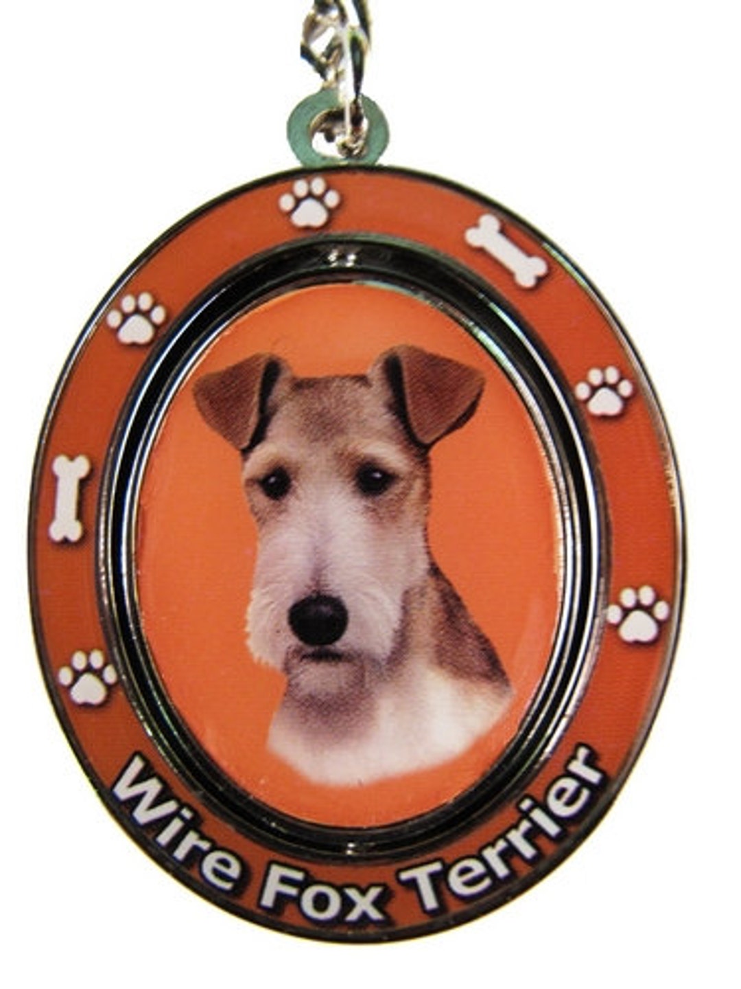 Unique Stylish Double Sided Wire Fox Terrier Spinning Key - Etsy