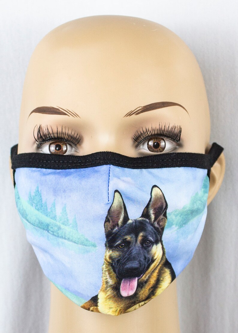 German Shepherd Face Masks Machine Washable Adjustable With - Etsy