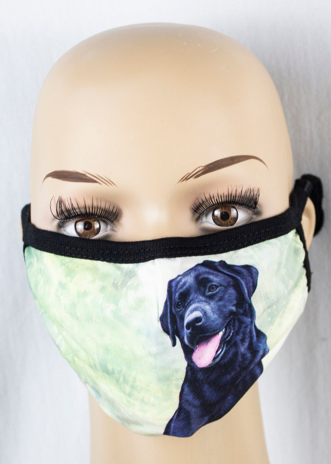 Black Labrador Face Masks Machine Washable Adjustable With - Etsy