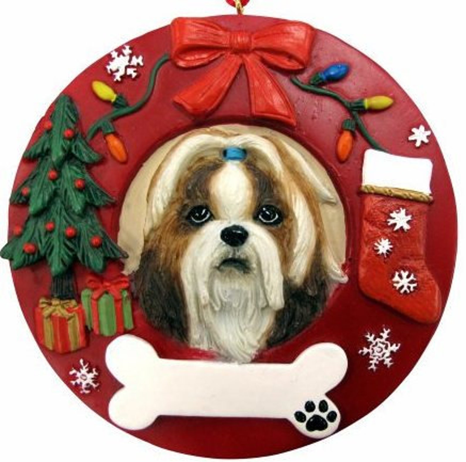 Shih Tzu Ornament Personalized With Your Dog s Name Shih Etsy