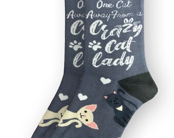 Crazy Cat Lady Socks - Etsy