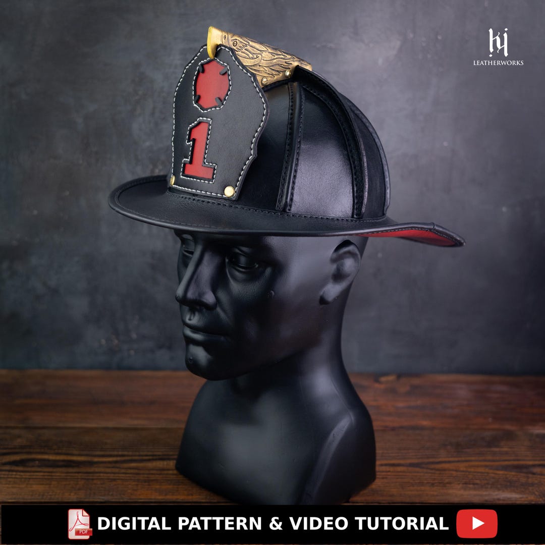 Leather Firefighter Helmet Pattern: DIY Sewing Project (PDF) - Etsy