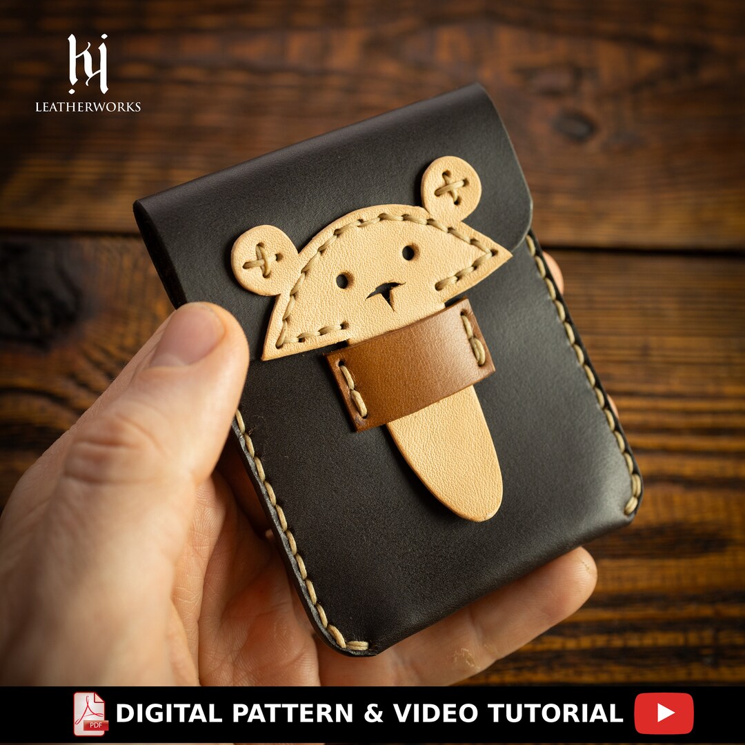 Cute Animal Card Holder Leather Pattern, Mini Wallet Pattern (PDF) - Etsy