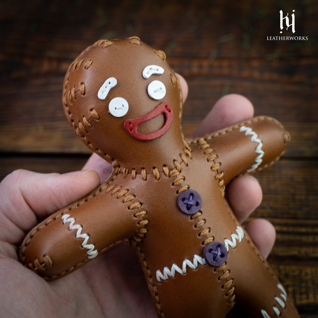 Leather Gingerbread Man Pincushion Pattern (PDF) - Etsy