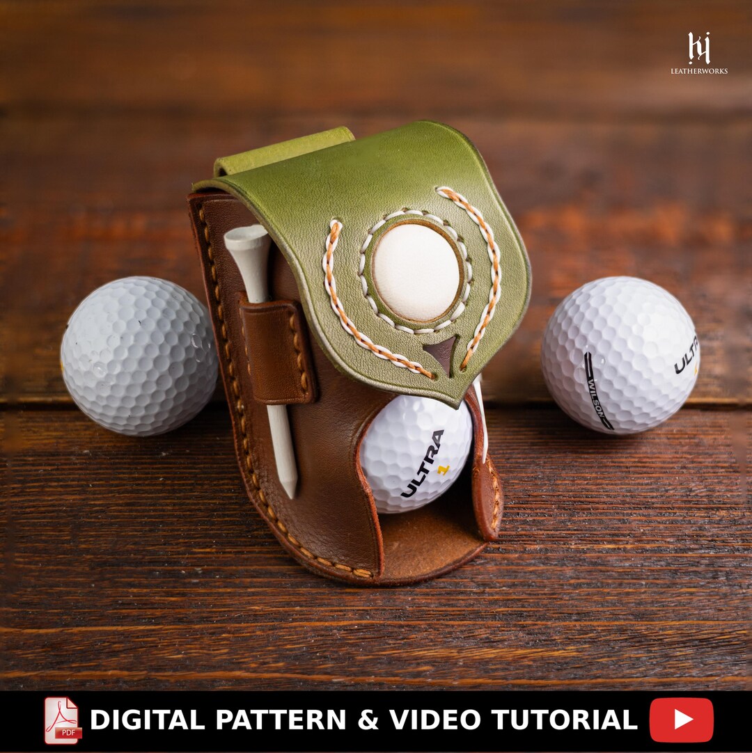 Golf Ball Leather Pouch Pattern SVG DXF PDF Files, Laser Cut Template ...