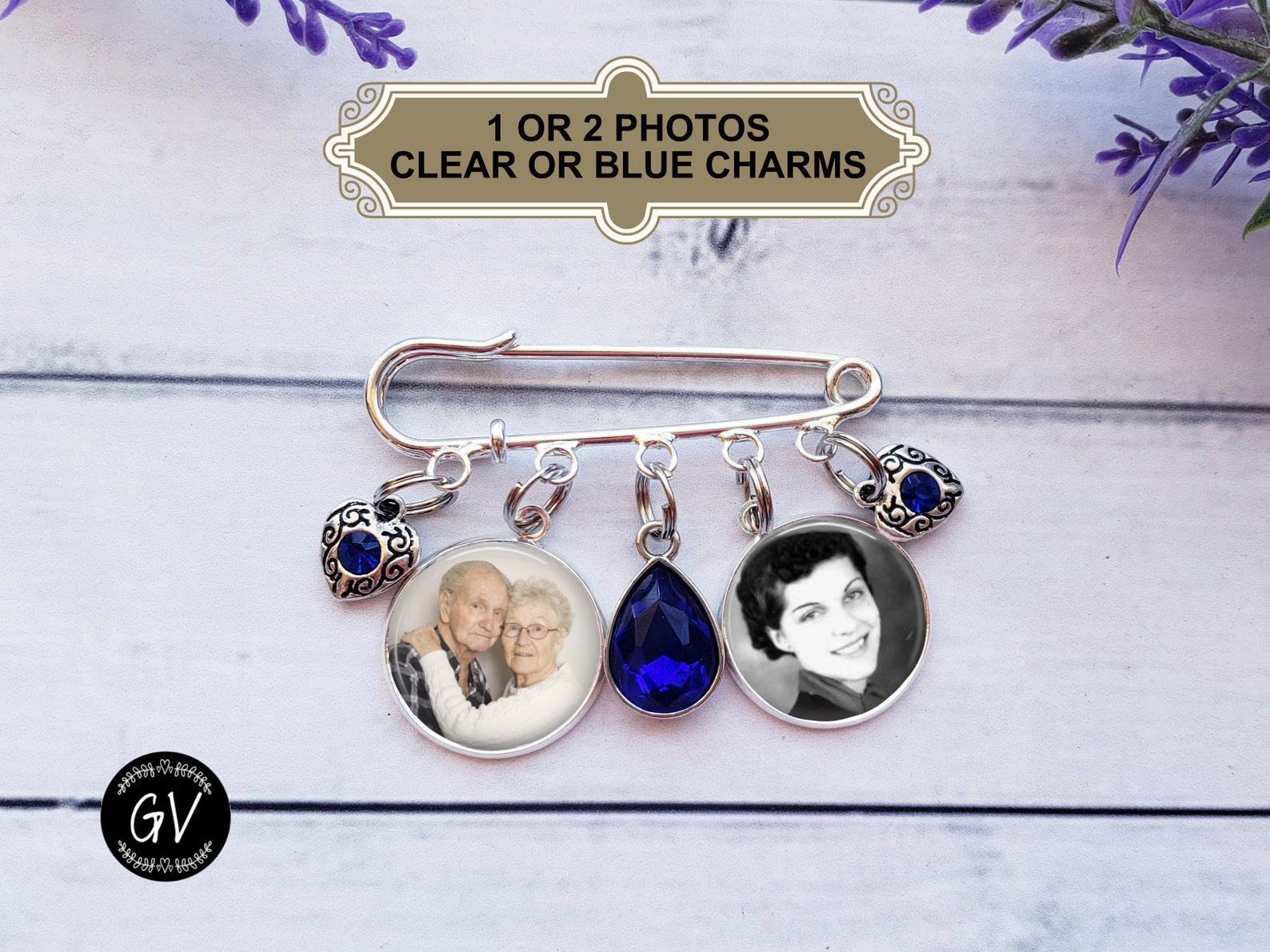 Photo Bouquet Charm Pin Bridal Bouquet Stick Pin Charm - Etsy