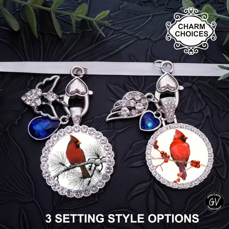 Red Cardinal Charms - Etsy