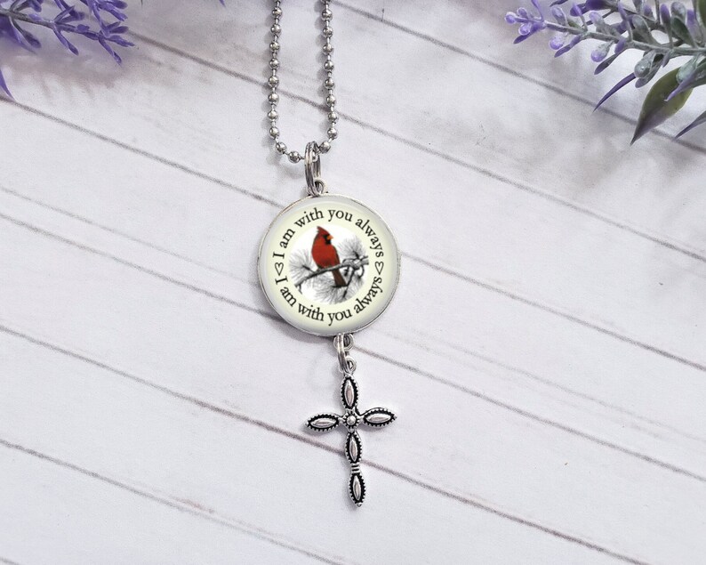 I Am With You Always Red Bird Cardinal Rear View Mirror - Etsy